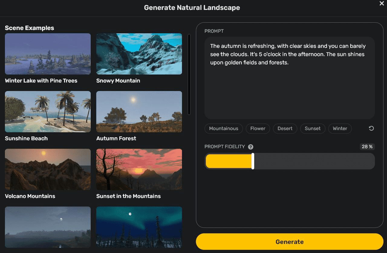 Generate a scene with Theo - YAHAHA Docs