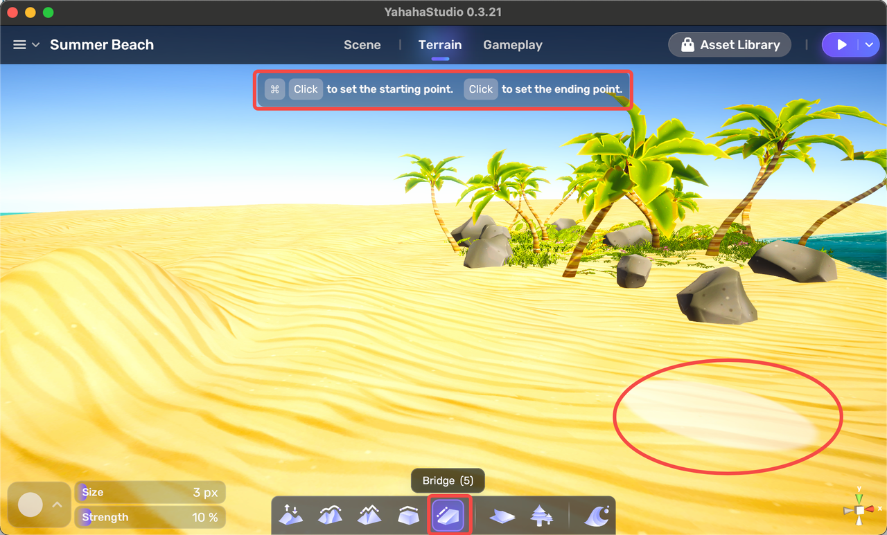 Modifying terrains - YAHAHA Docs